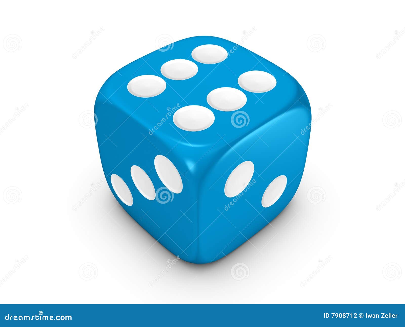 Blue Dice on White Background Stock Photo - Image of leisure, direction ...