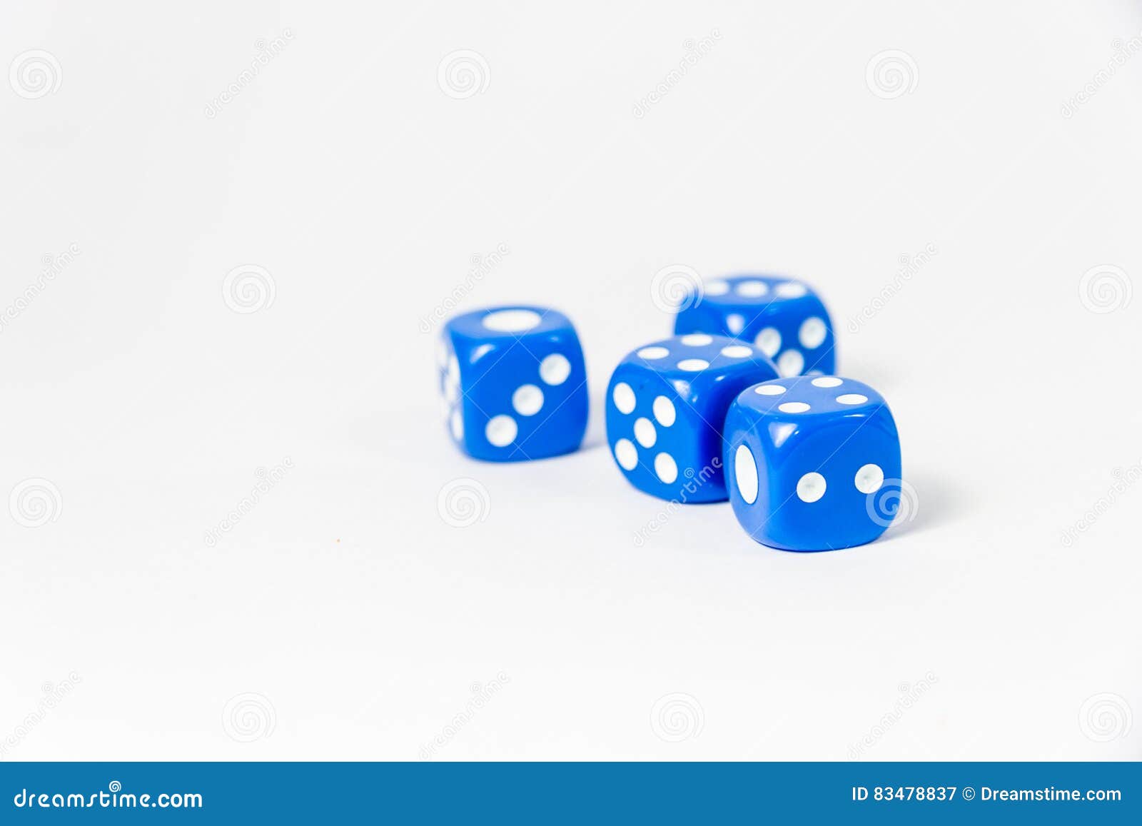Blue dice. stock image. Image of background, success - 83478837