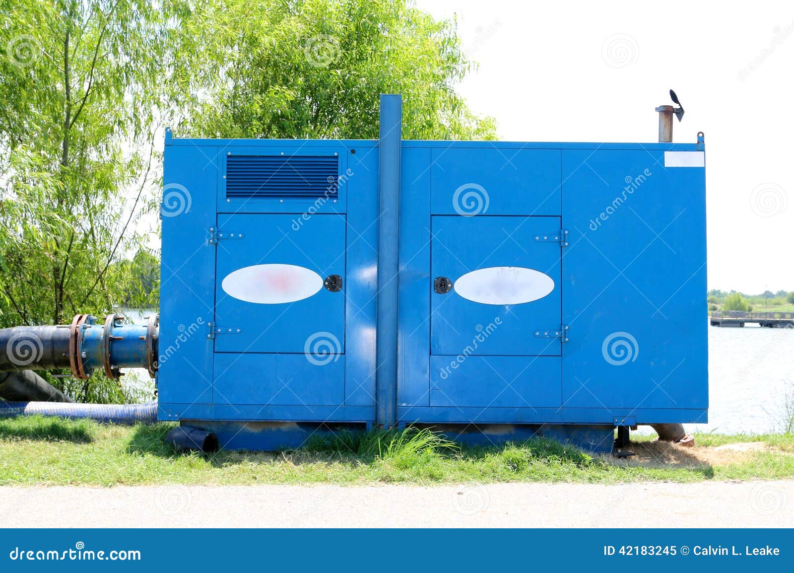 Blue Diesel Powered Generator Stock Image - Image of burner, molten ...