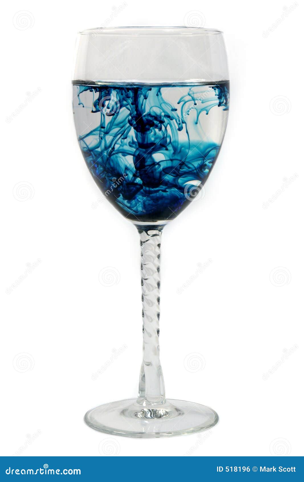 Blue diffusion in a glass stock photo. Image of decorate - 518196
