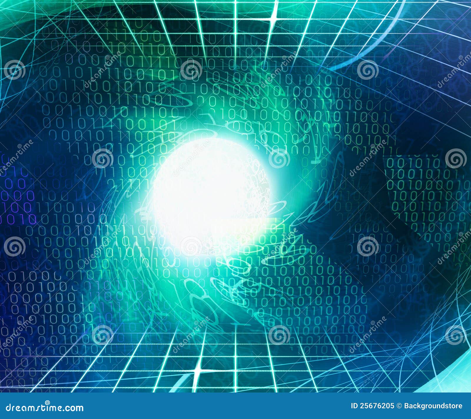 Blue Digital Abstract Background Stock Illustration - Illustration of ...