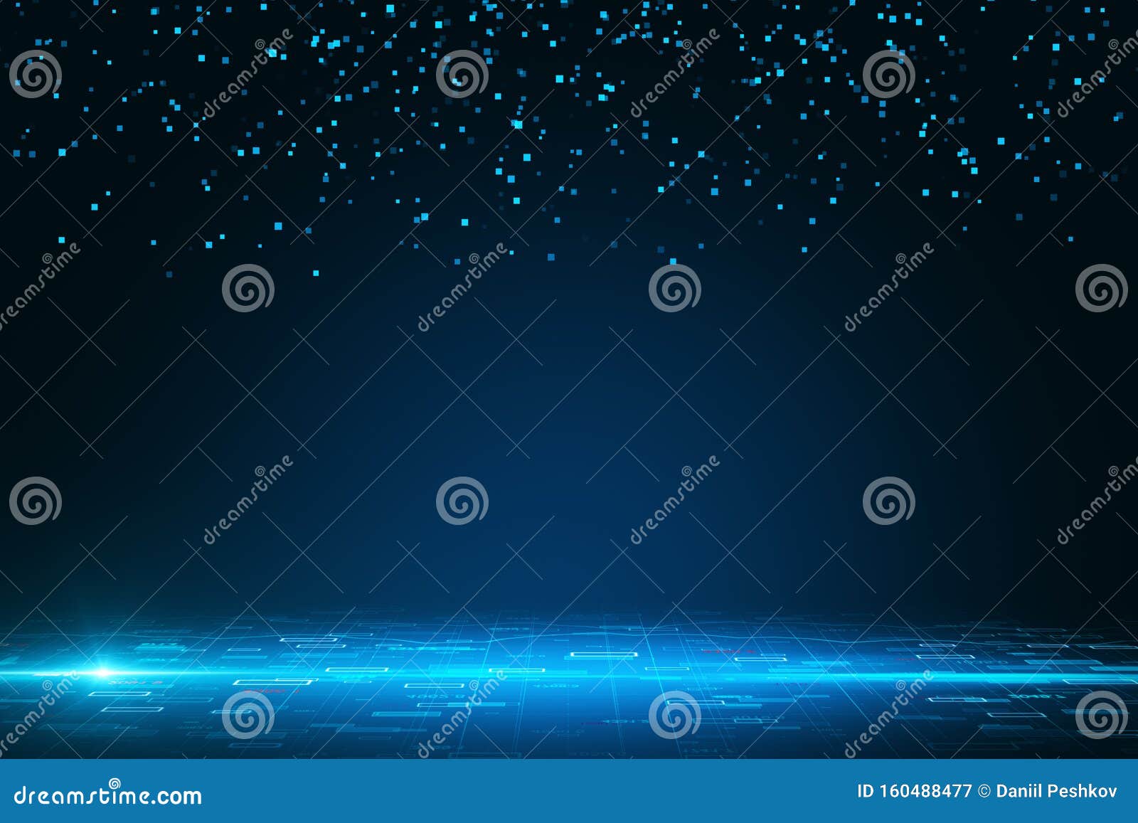Blue digital backdrop stock illustration. Illustration of pattern ...