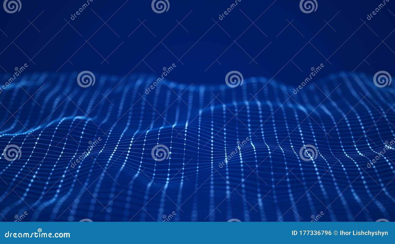 Blue Digital Background. Network Connection Structure on Blue ...
