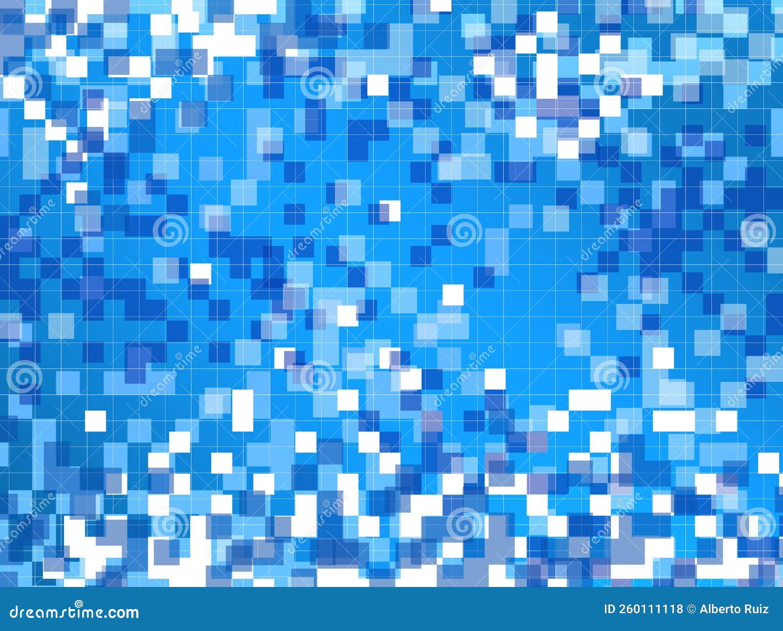 Blue Digital Background with Pixels Over Blue Bright Backlight. Stock ...