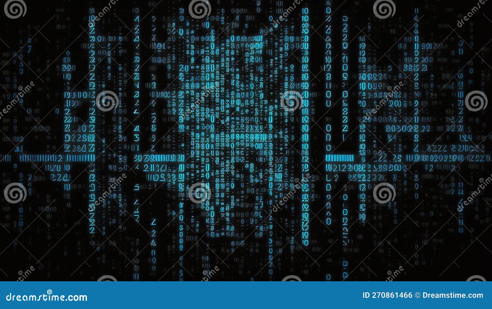 Random Binary Data Stream On Mobile Phone Screen. Smartphone Wallpaper Mock Up. Matrix Screen ...