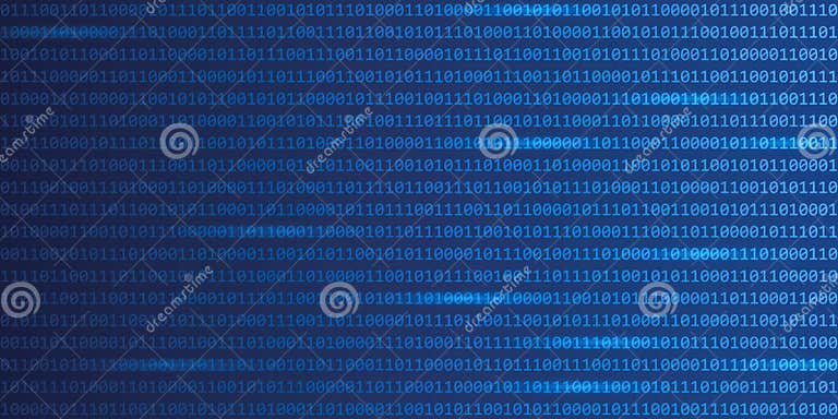 Blue Digital Binary Code Web Technology Background Stock Vector - Illustration of graphic ...