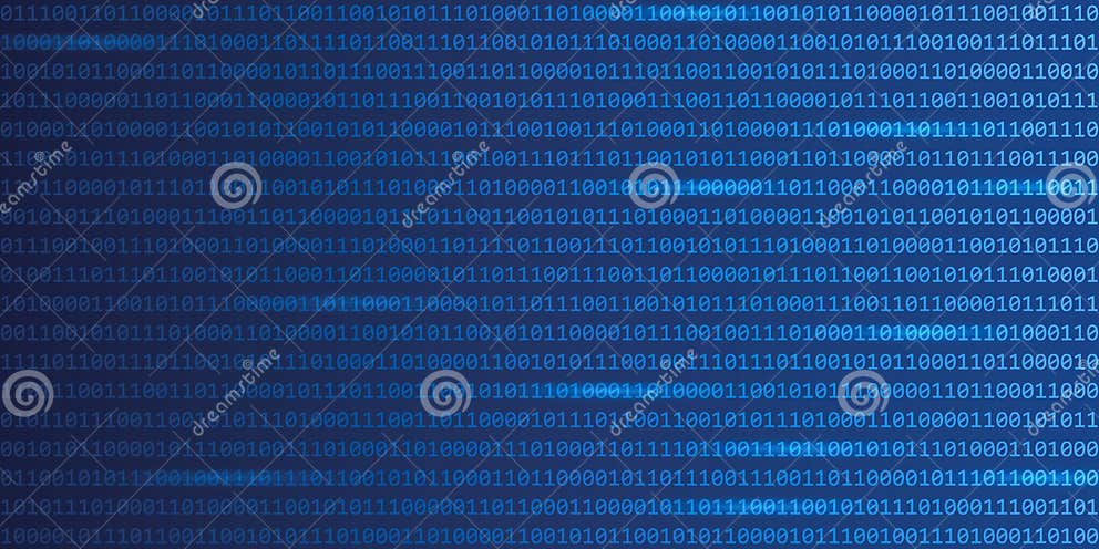 Blue Digital Binary Code Web Technology Background Stock Vector - Illustration of graphic ...