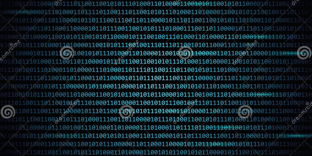 Blue Digital Binary Code Web Technology Background Stock Vector - Illustration of energy ...