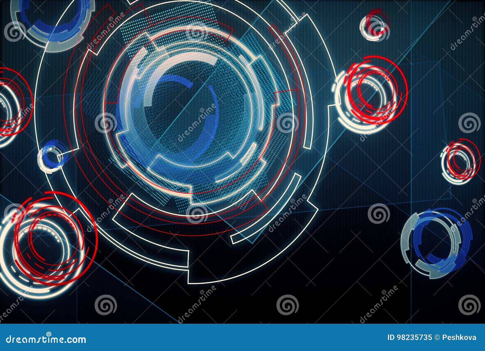 Blue Digital Button Backdrop Stock Illustration - Illustration of ...