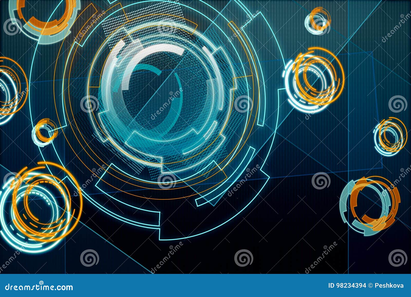 Blue Digital Button Wallpaper Stock Illustration - Illustration of ...