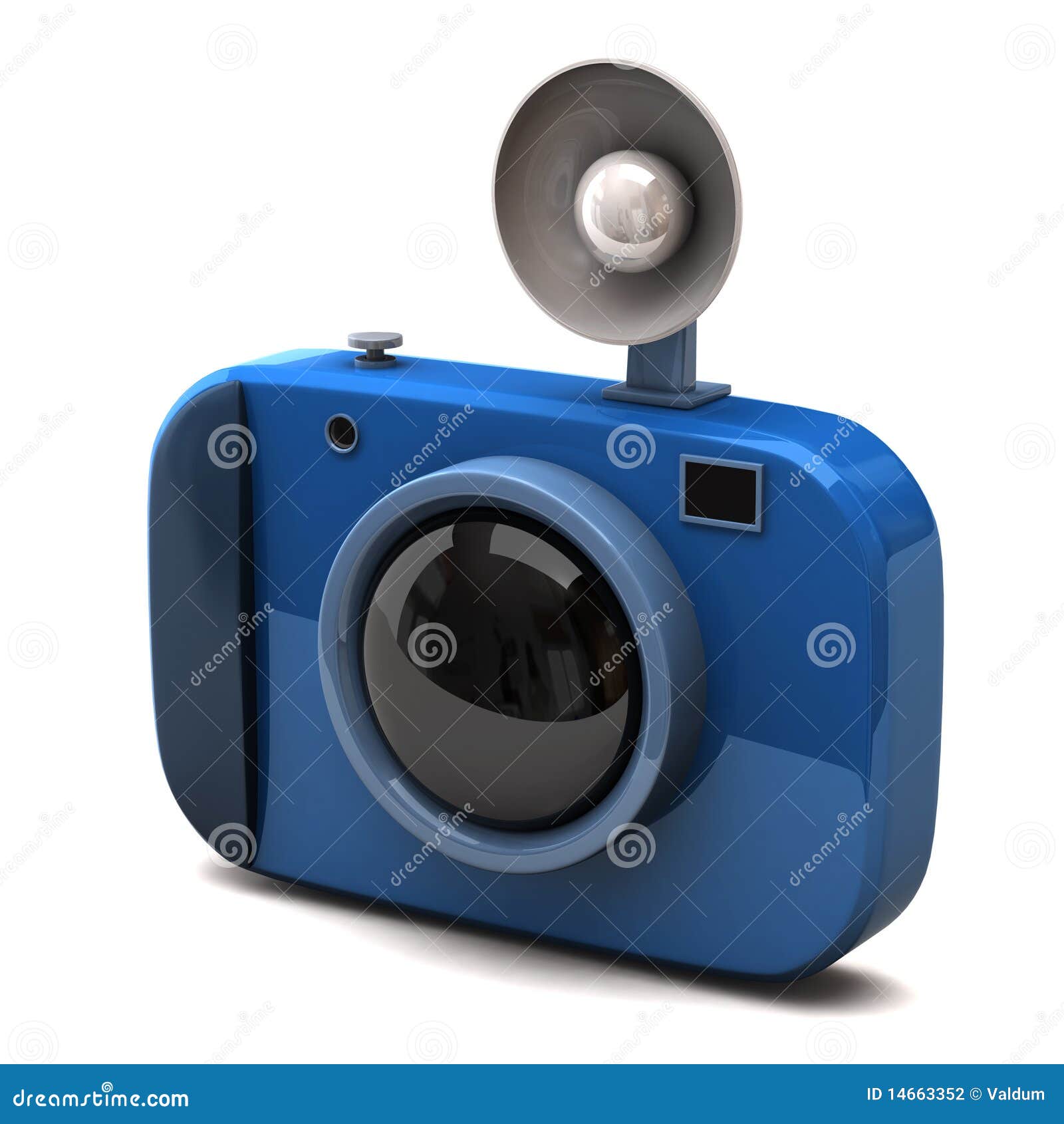 Blue digital camera stock illustration. Illustration of body - 14663352