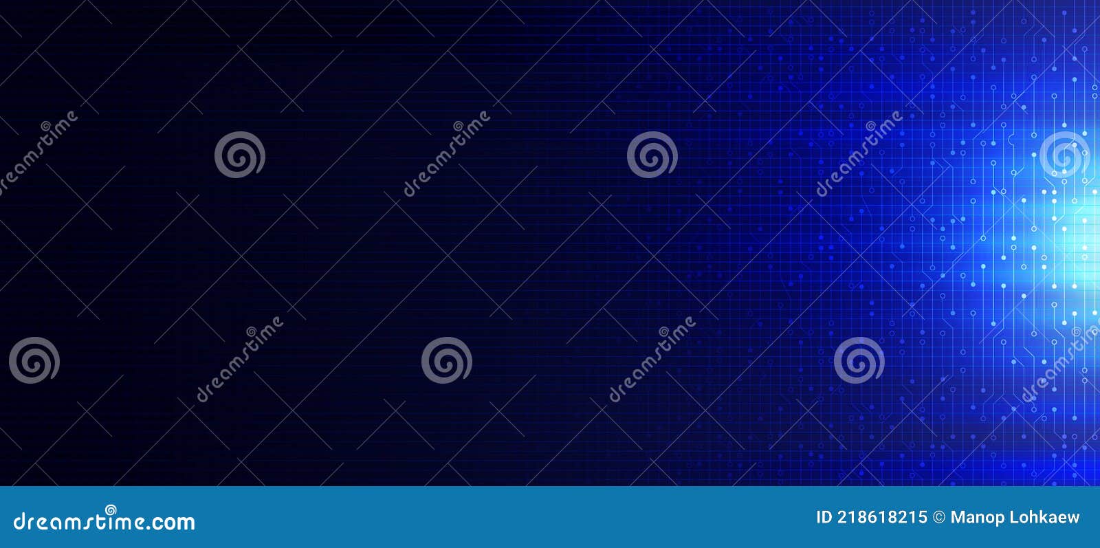 Blue Digital Circuit Microchip Technology Abstract Background Vector ...