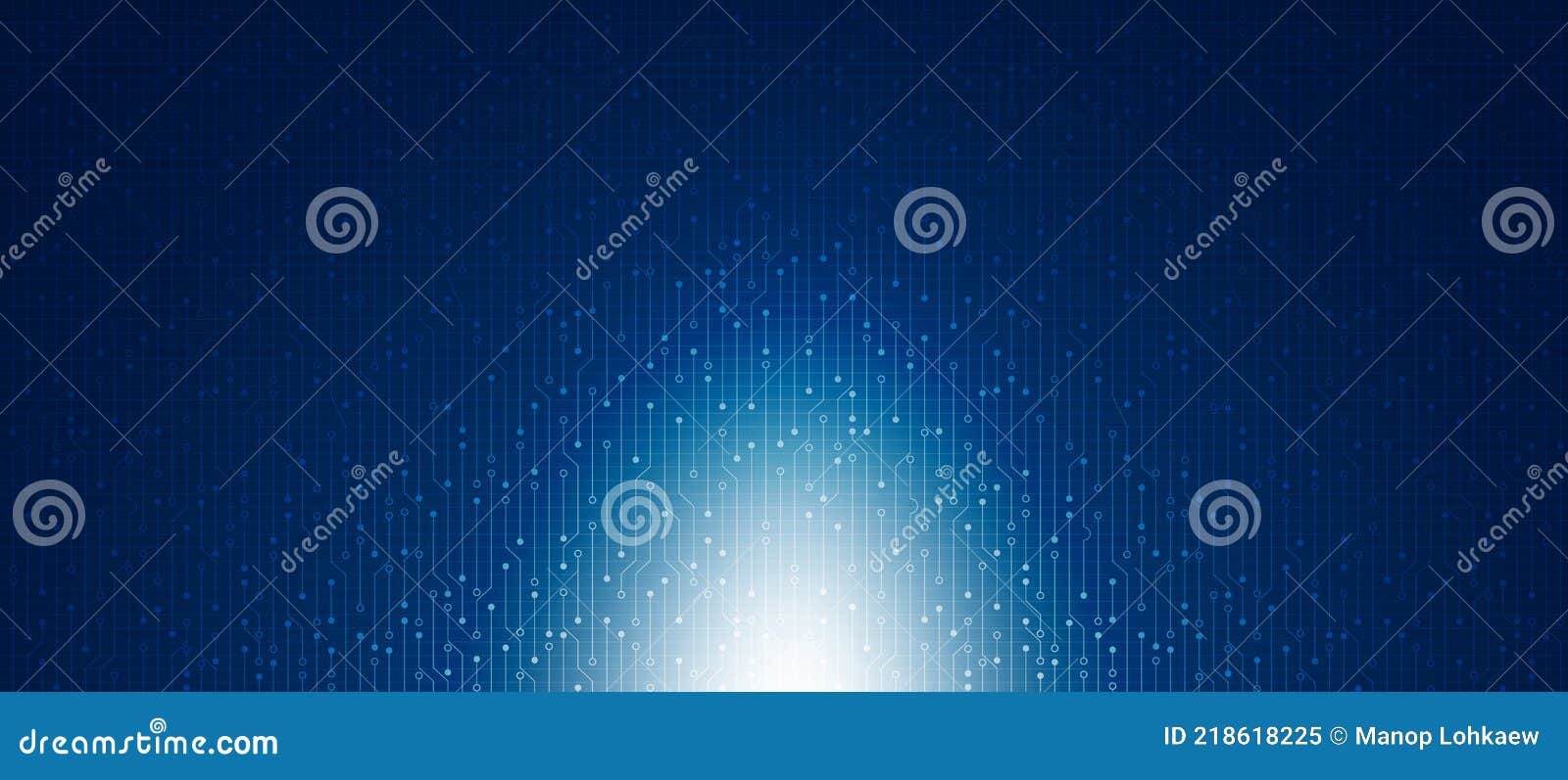 Blue Digital Circuit Microchip Technology Abstract Background Vector ...