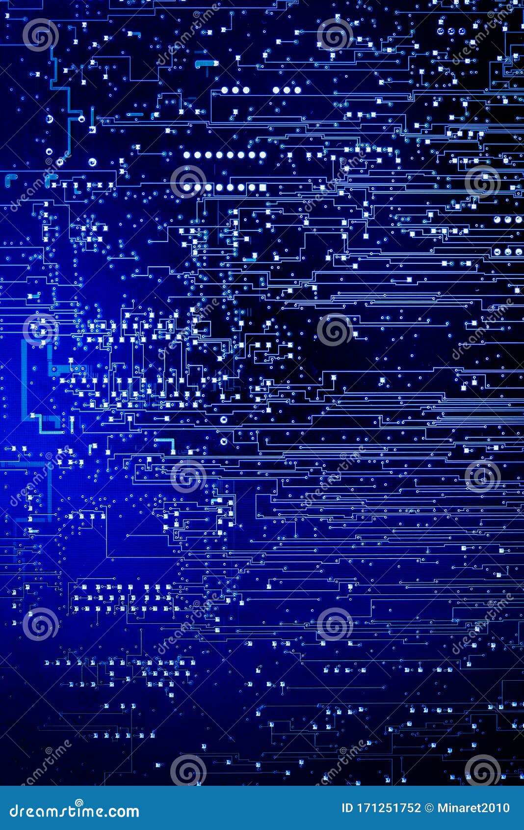 Blue Digital Circuit Motherboard Background Stock Photo - Image of blue ...