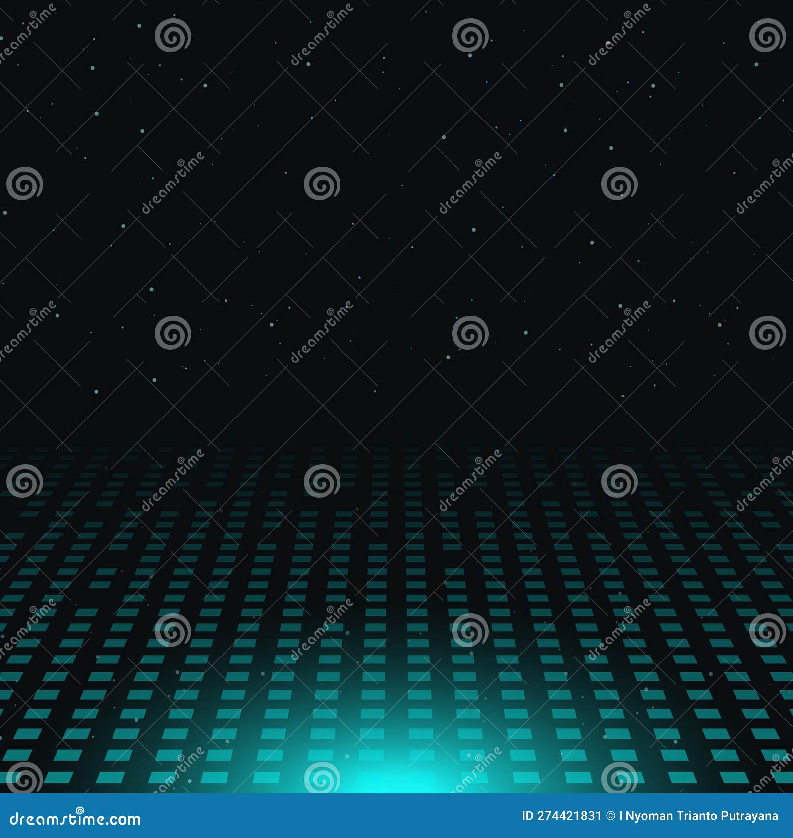 Blue Digital Concept Light Glow with Dot Background. Stock Vector ...