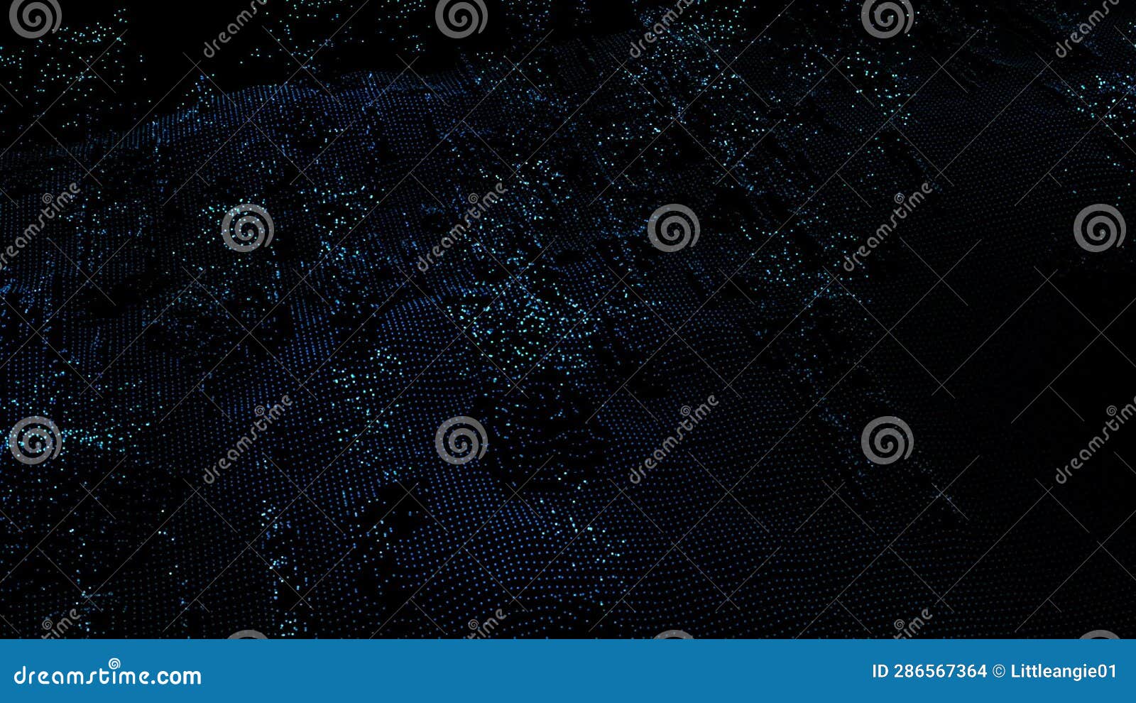 Blue Digital Data Floating in Three Dimension Space Stock Footage ...