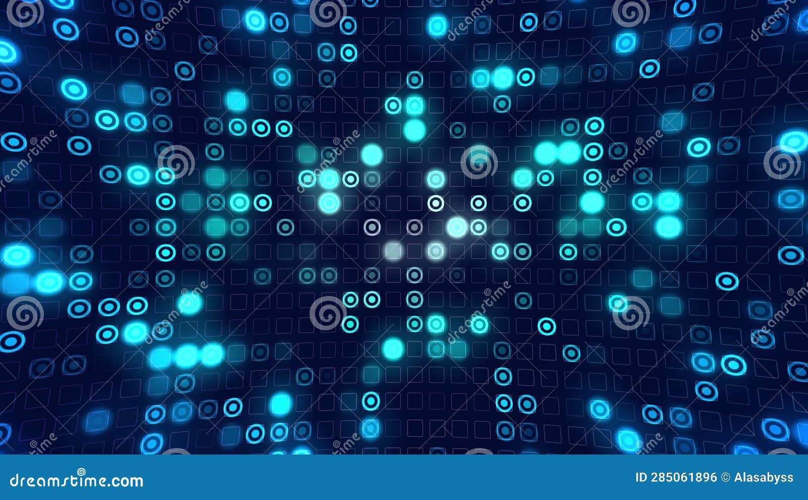 Blue Digital Data Lights Technology Background Stock Footage - Video of ...