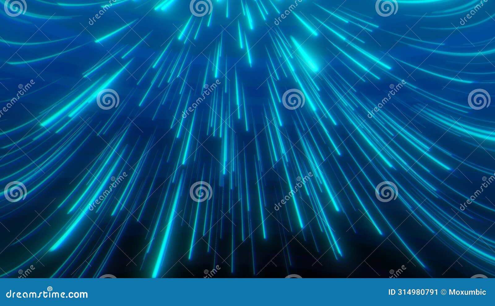 Blue Digital Flowing Warp Light Speed Background Stock Illustration ...