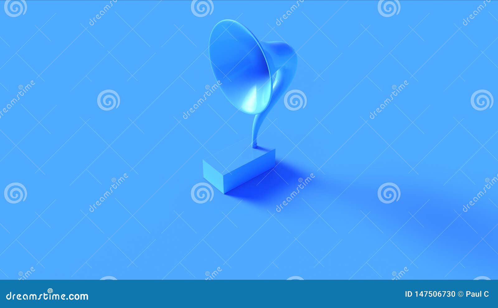 Blue Digital Gramophone stock illustration. Illustration of bass ...