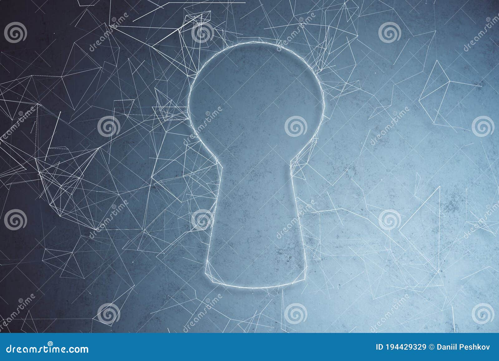 Blue Digital Keyhole Interface Stock Illustration - Illustration of ...