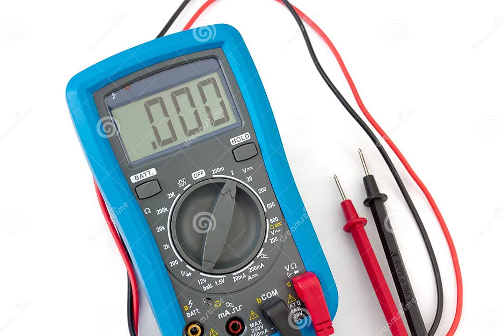 Multimeter with probes stock photo. Image of volt, instrument - 29976184