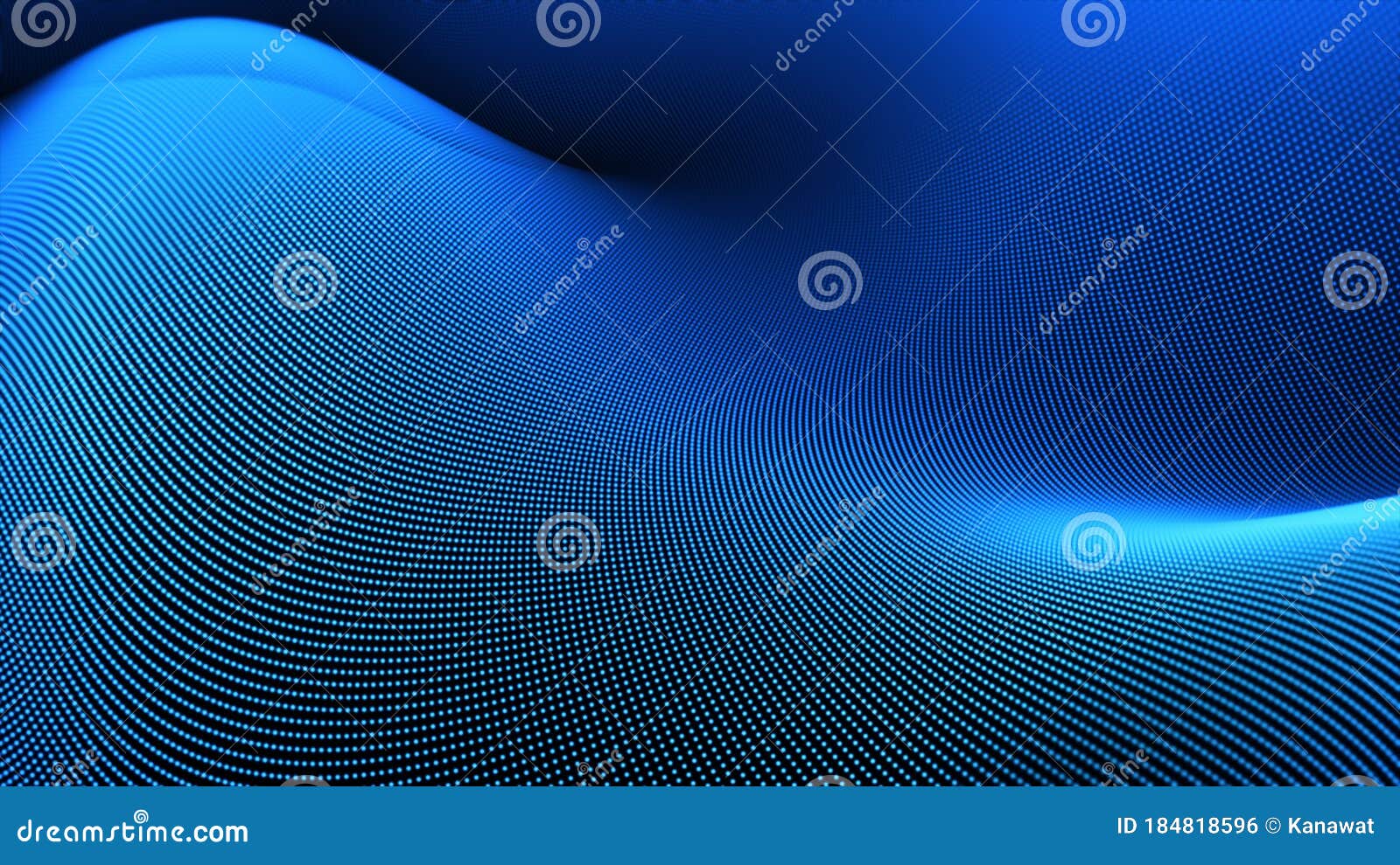 Blue Digital Particles Wave Flow, Digital Cyberspace Abstract ...