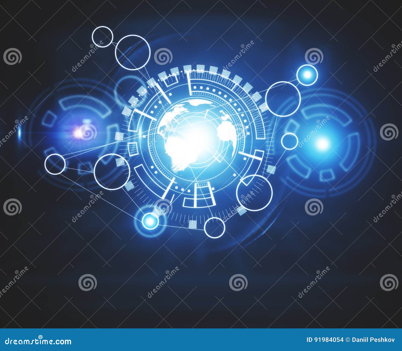 Blue digital pattern stock illustration. Illustration of connecting ...