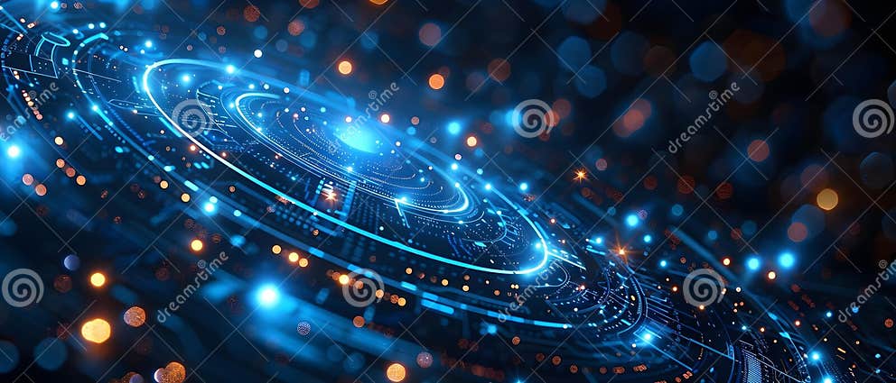 Blue Digital Pulse: Futuristic Interface Vibe. Concept Technology ...