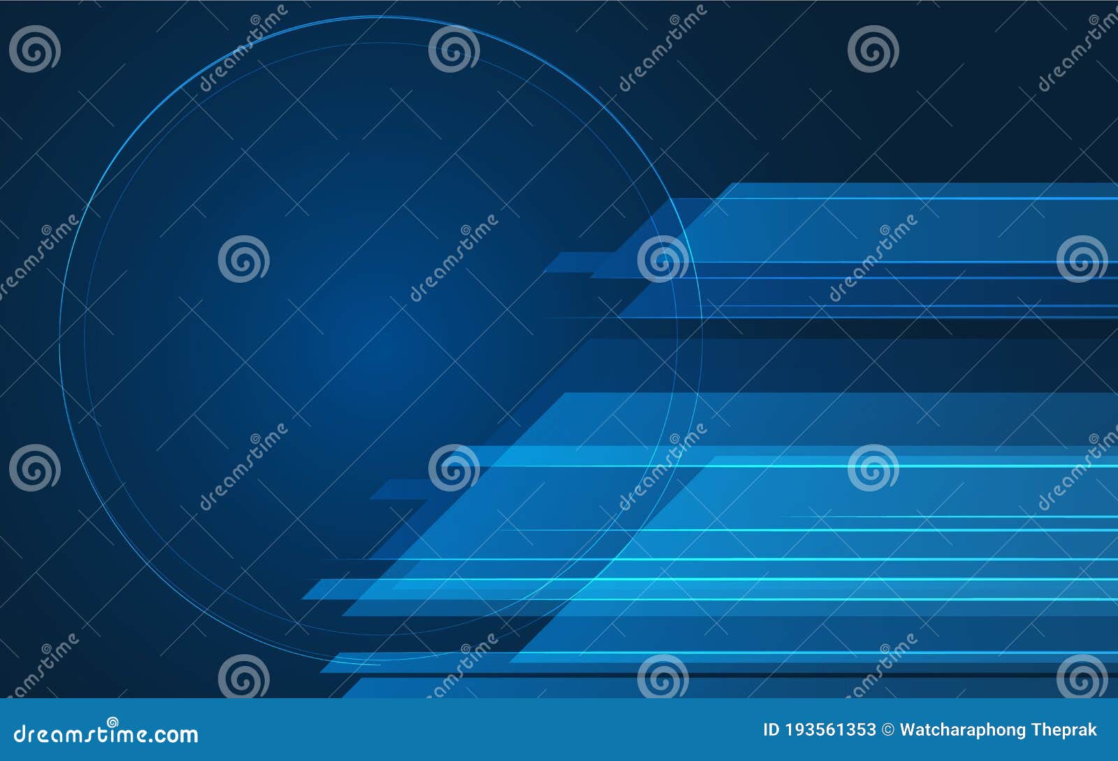 Blue Digital Space Graphic Make by Square Shape and Circle Stock Vector ...