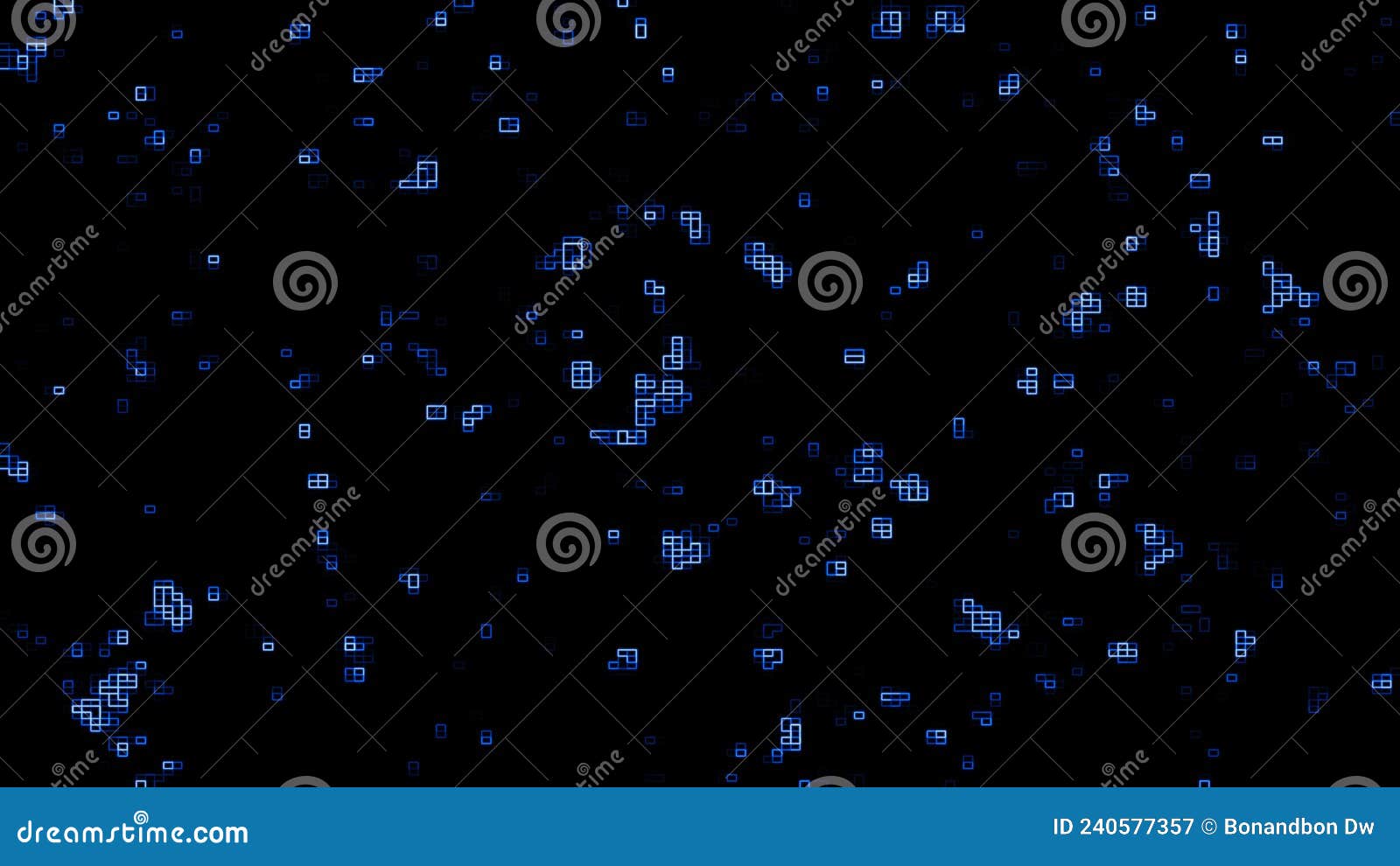 Blue Digital Square Circuit Modern Animated Background Stock ...