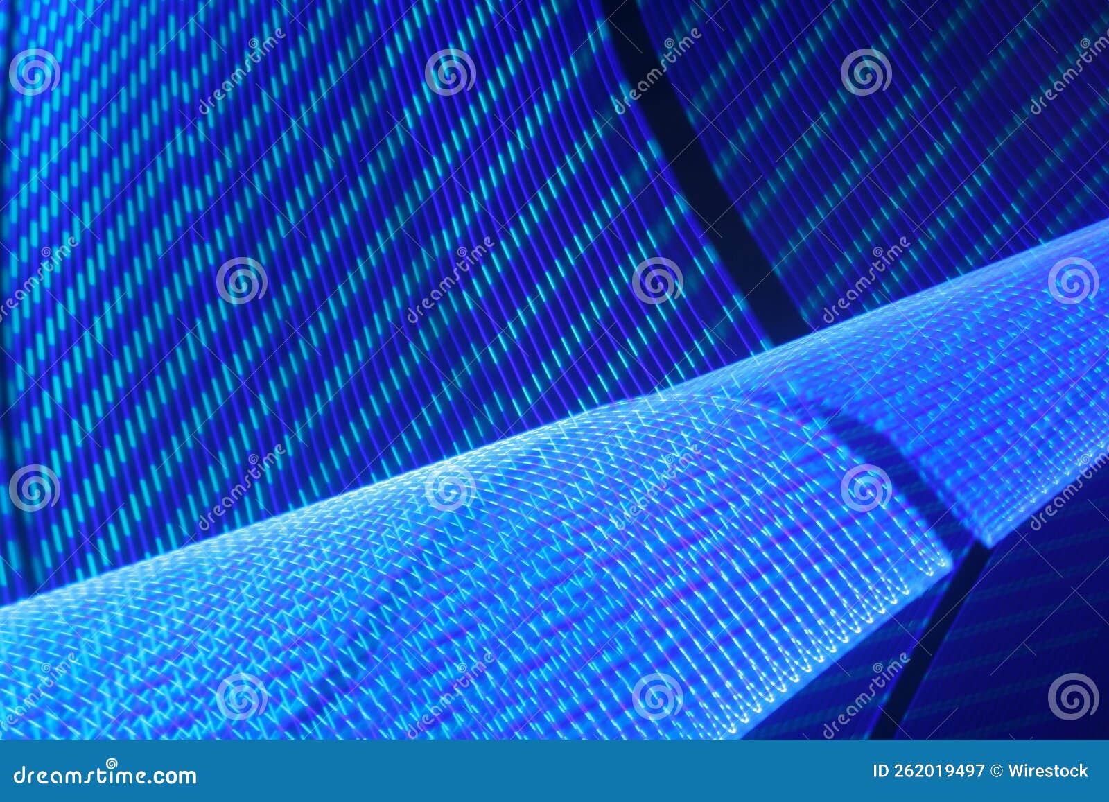 Blue Digital Tech Background Design with Abstract Illuminated Dots ...