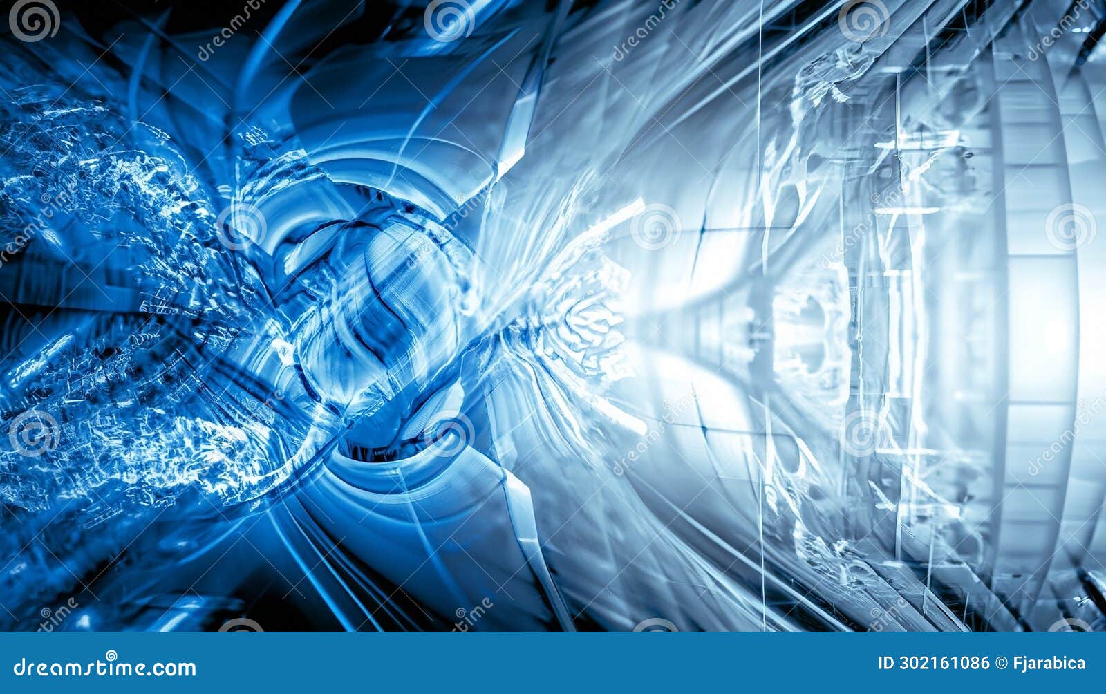 Blue Digital Technology Background with Backlight Stock Illustration ...