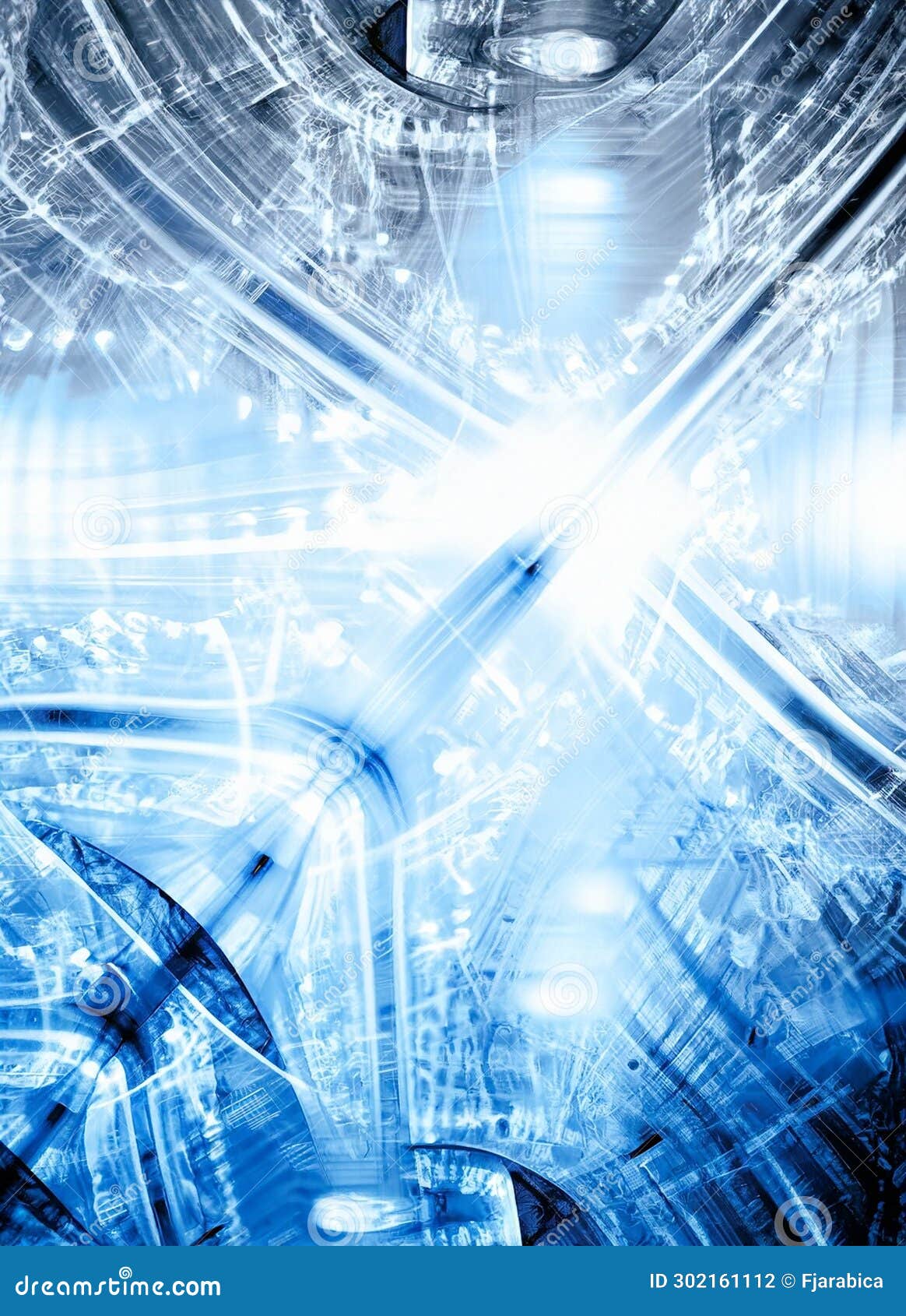 Blue Digital Technology Background with Backlight Stock Illustration ...