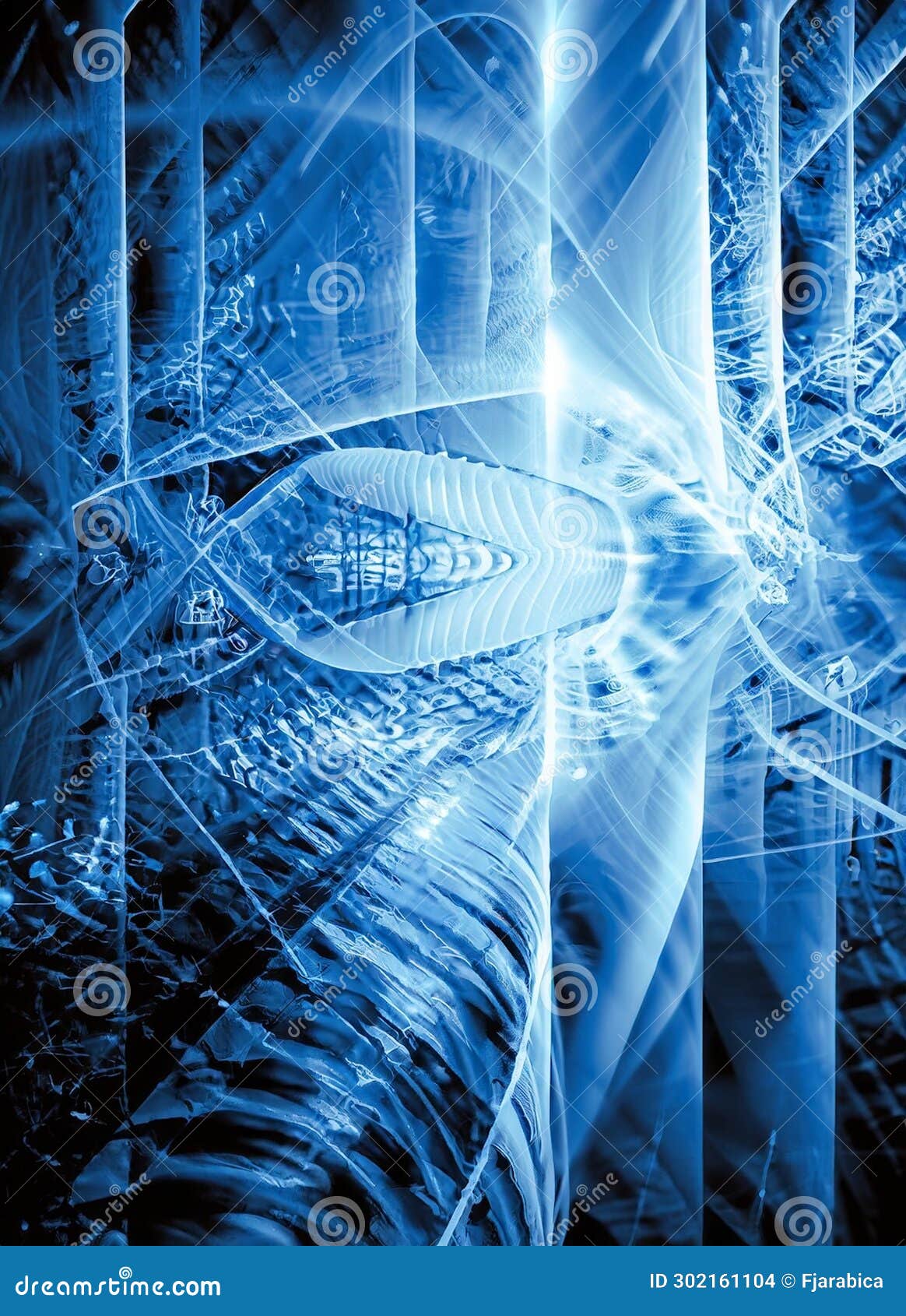 Blue Digital Technology Background with Backlight Stock Illustration ...