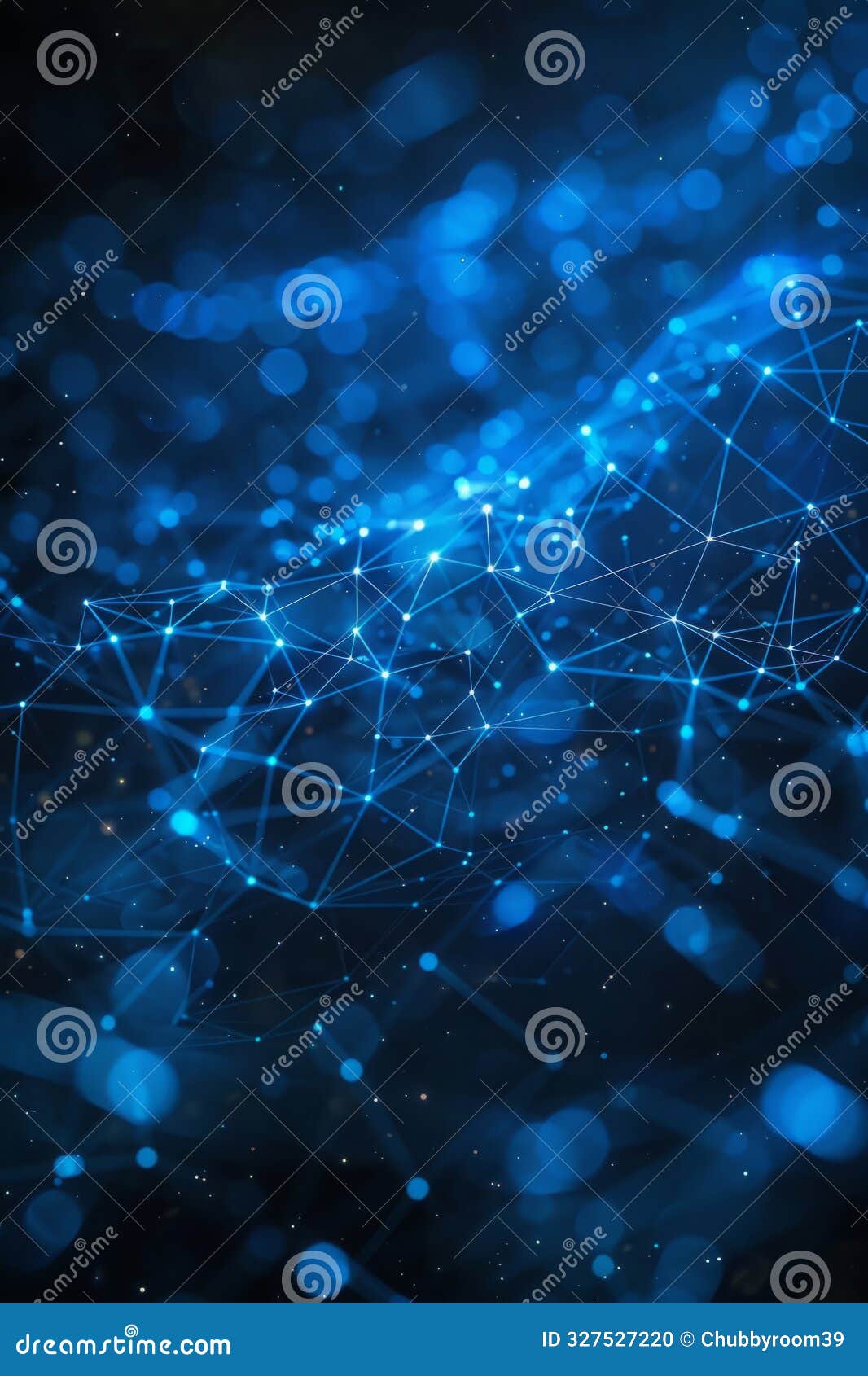 A Blue Digital Technology Network Chart Background Representing a ...