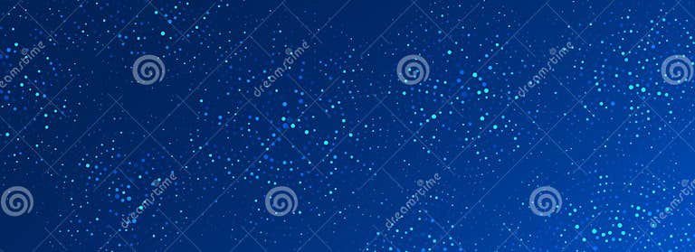 Blue Digital Technology Pattern Background. Glowing Dotted Circle ...