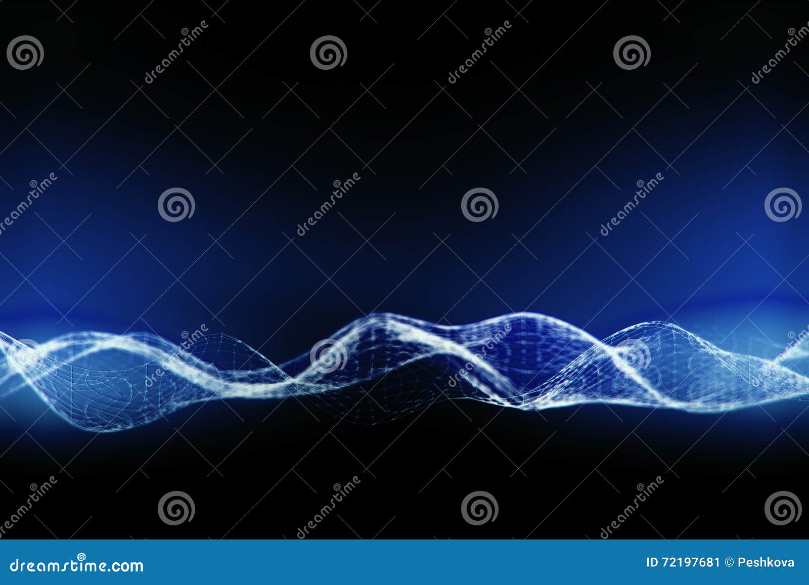 Blue digital wave stock illustration. Illustration of digital - 72197681