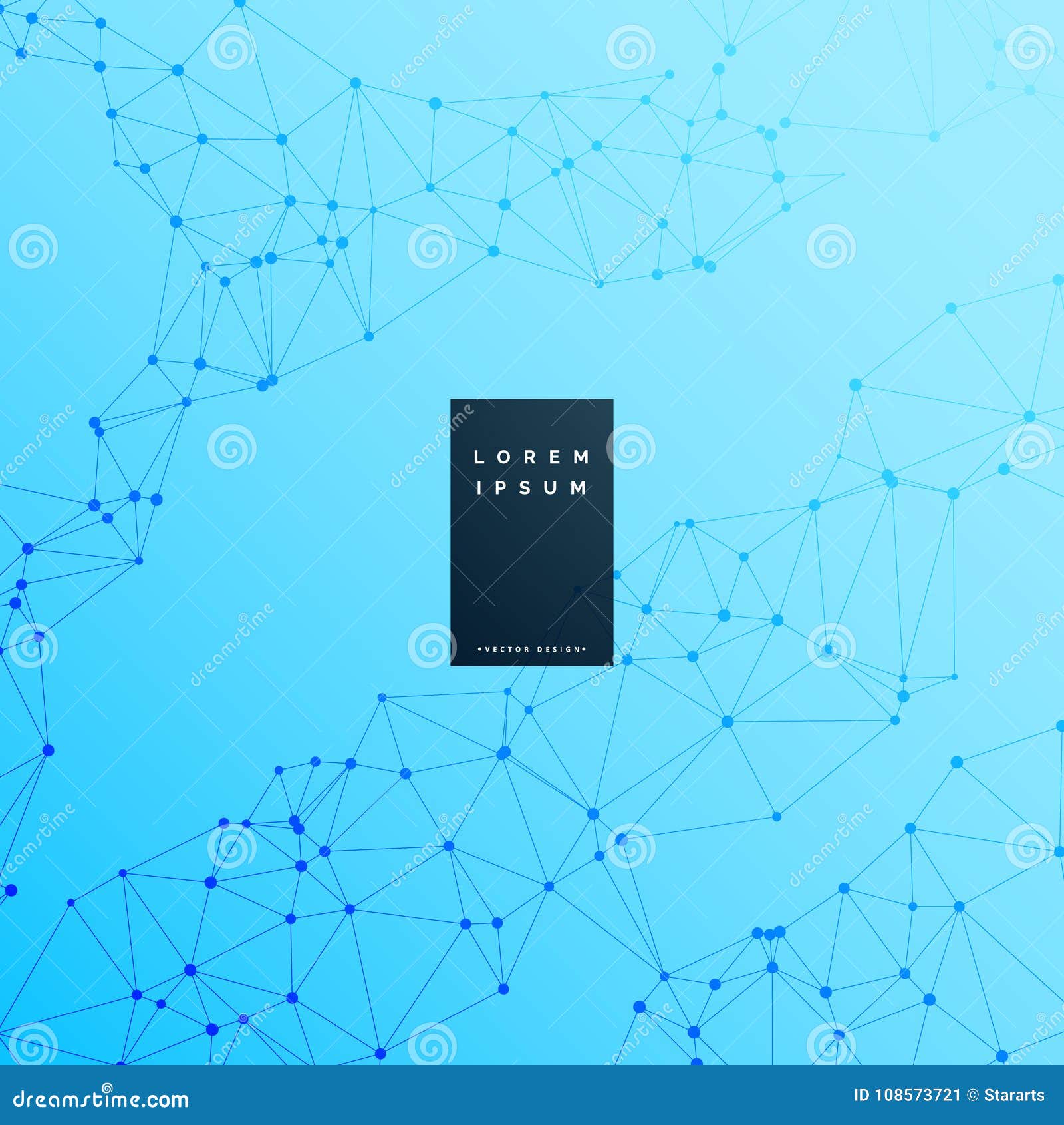 Blue Digital Wireframe Science Background Stock Vector - Illustration ...