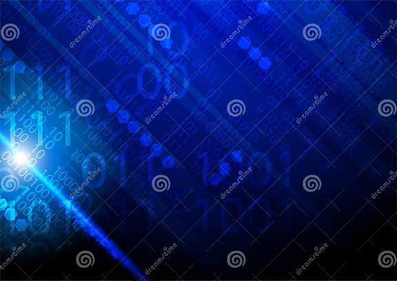Blue Digits with Bright Light Stock Vector - Illustration of bright ...