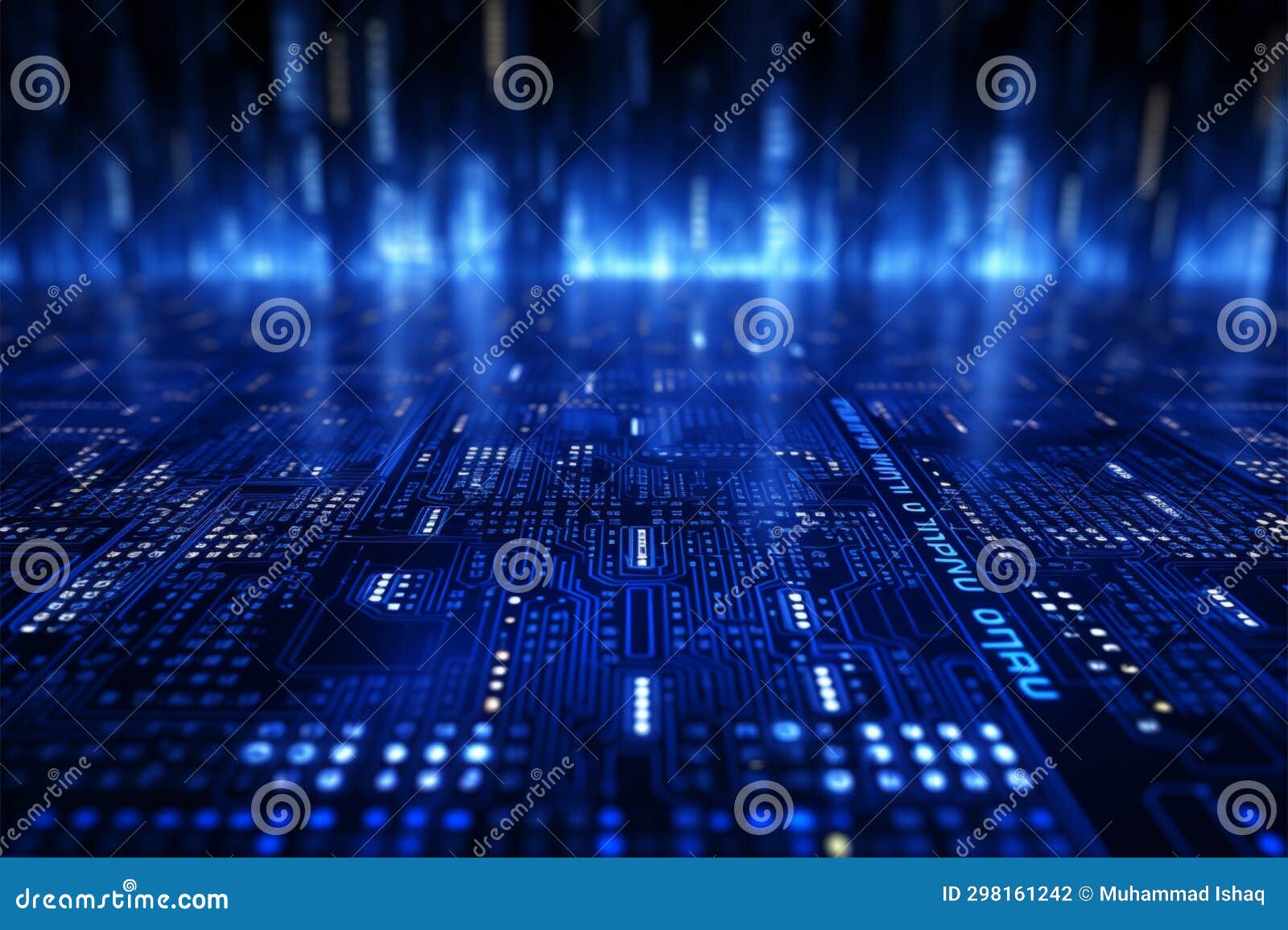 Blue Digtal Technology Background Design Business Stock Illustration ...