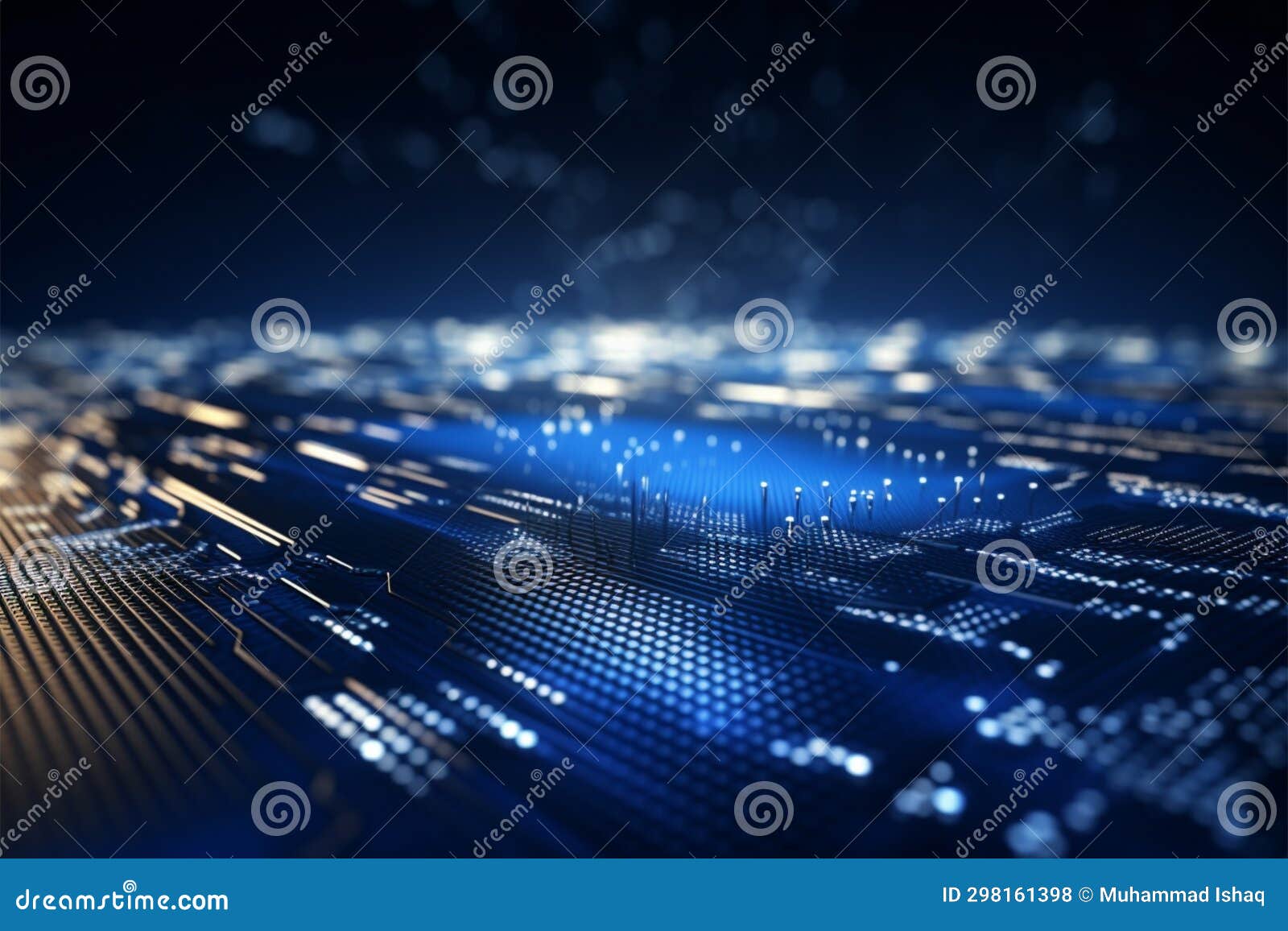 Blue Digtal Technology Background Design Business Stock Illustration ...