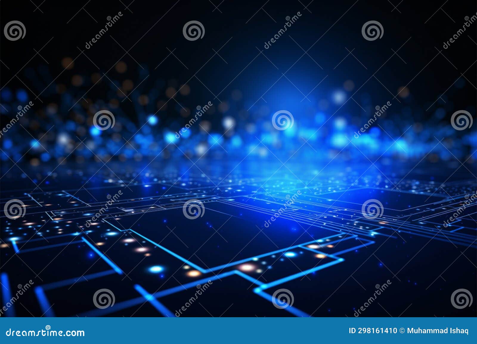 Blue Digtal Technology Background Design Business Stock Illustration ...