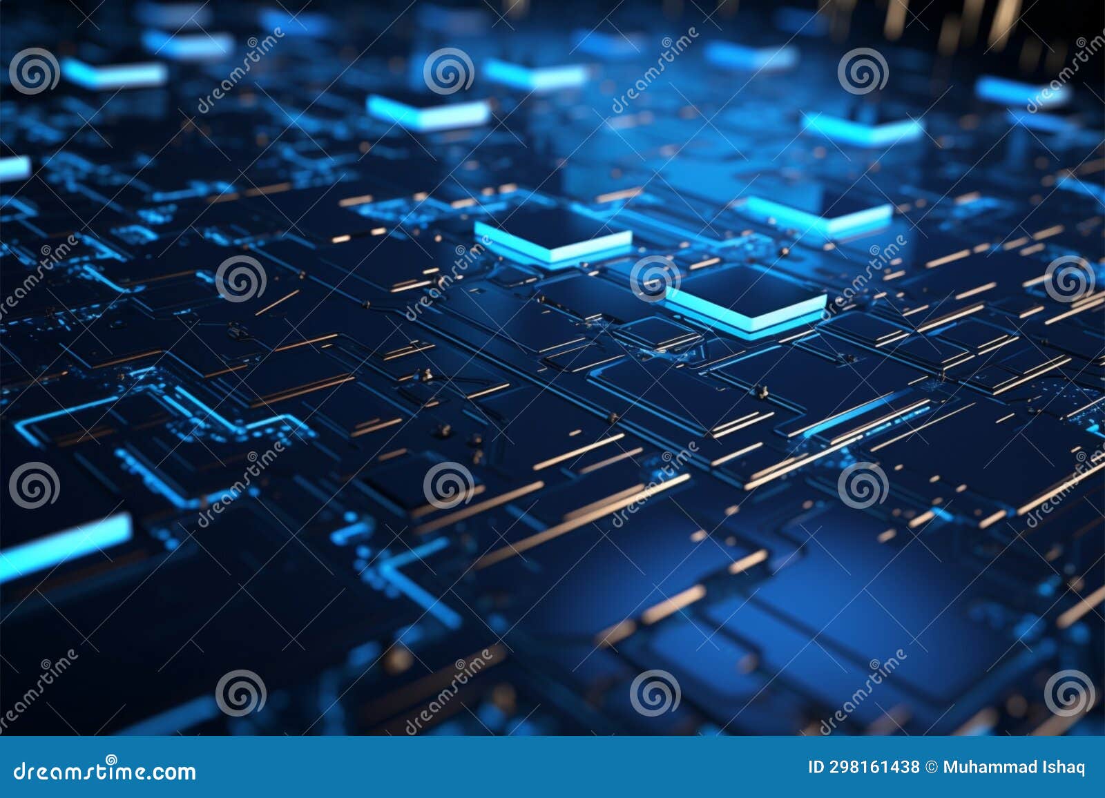 Blue Digtal Technology Background Design Business Stock Illustration ...