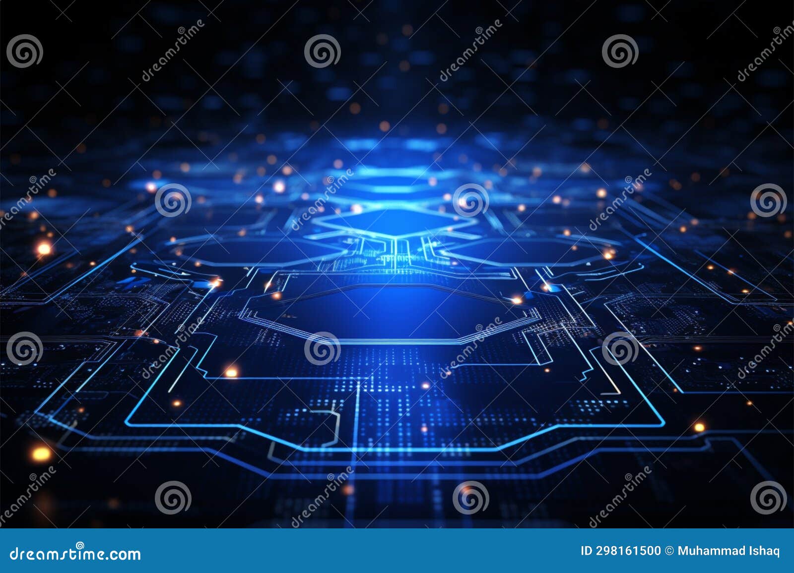 Blue Digtal Technology Background Design Business Stock Illustration ...