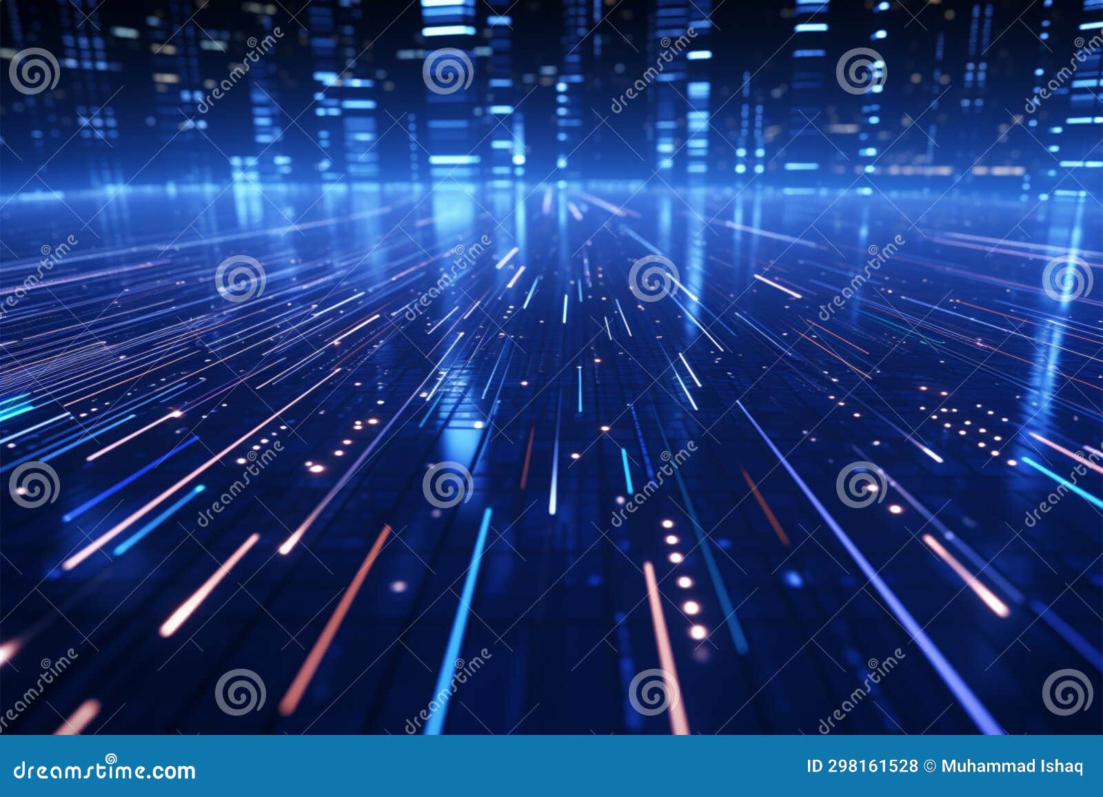 Blue Digtal Technology Background Design Business Stock Illustration ...
