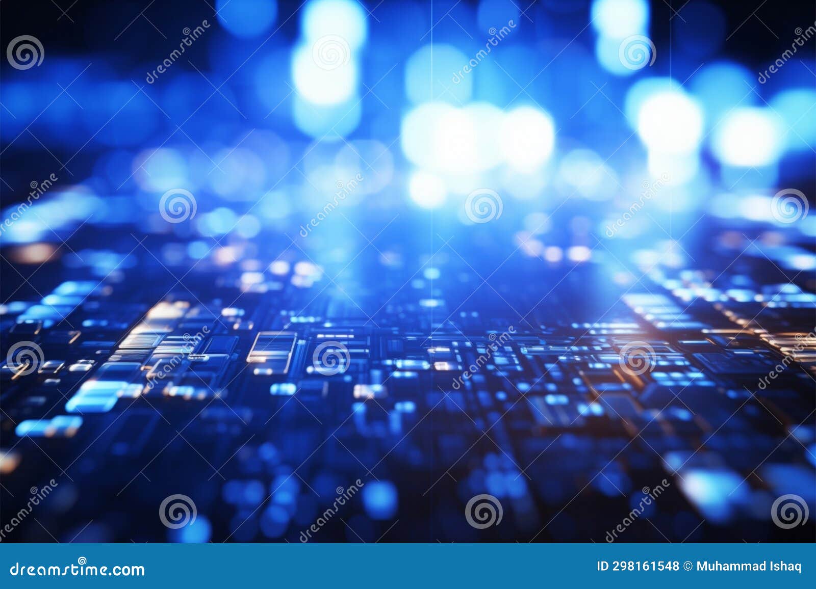 Blue Digtal Technology Background Design Business Stock Illustration ...