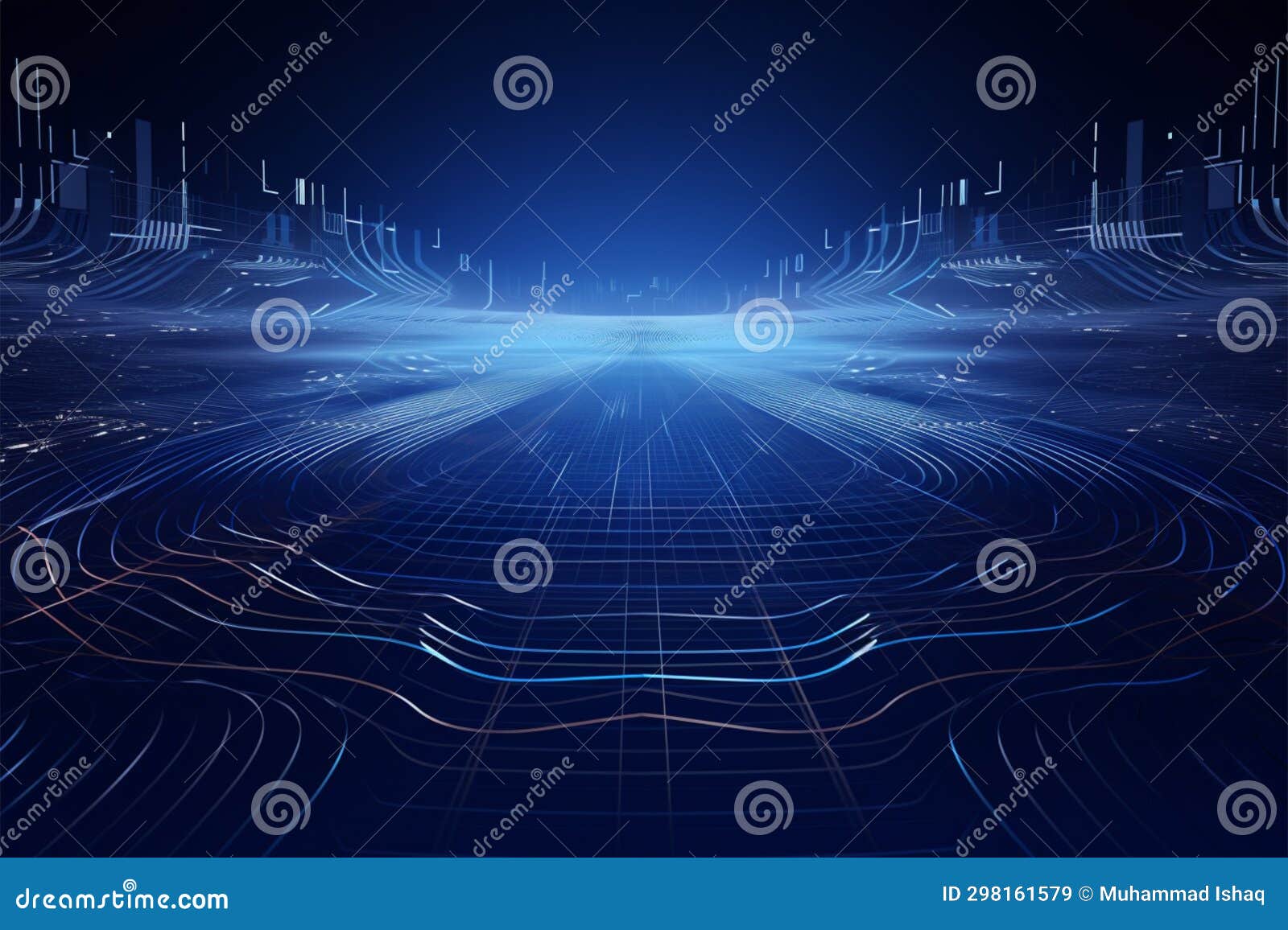 Blue Digtal Technology Background Design Business Stock Illustration ...