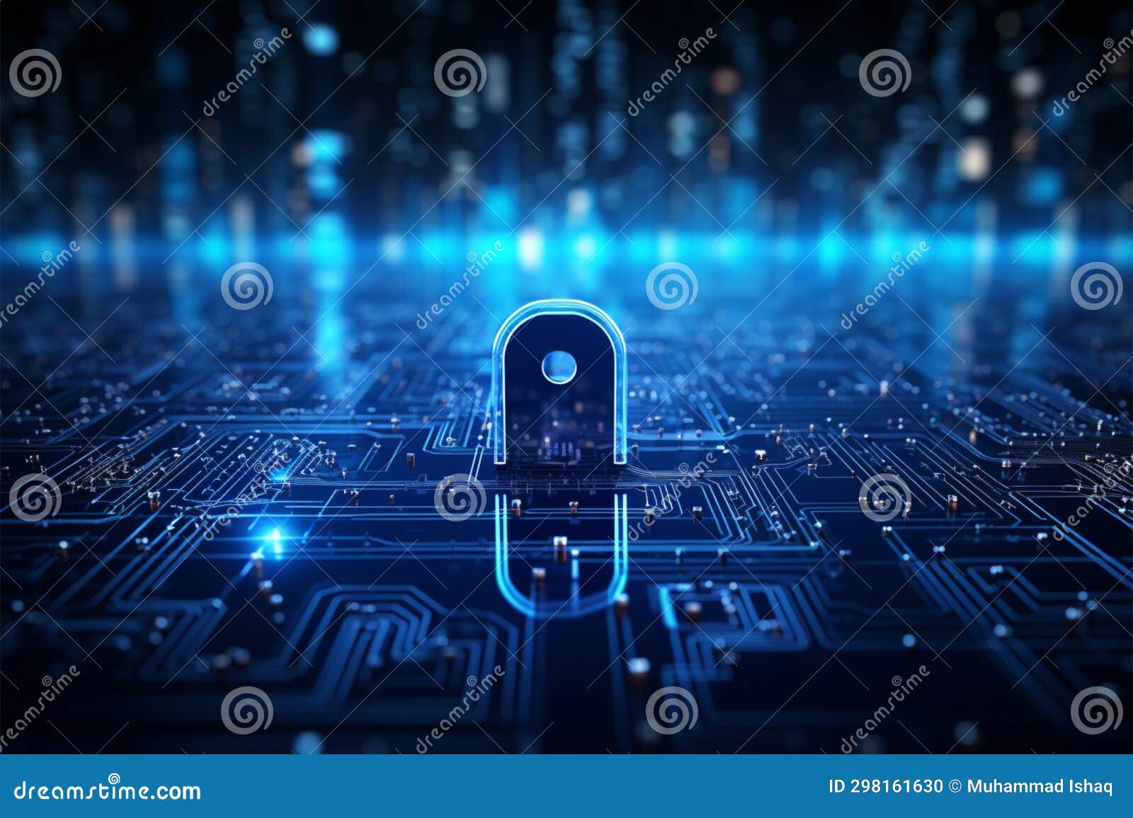 Blue Digtal Technology Background Design Business Stock Illustration ...