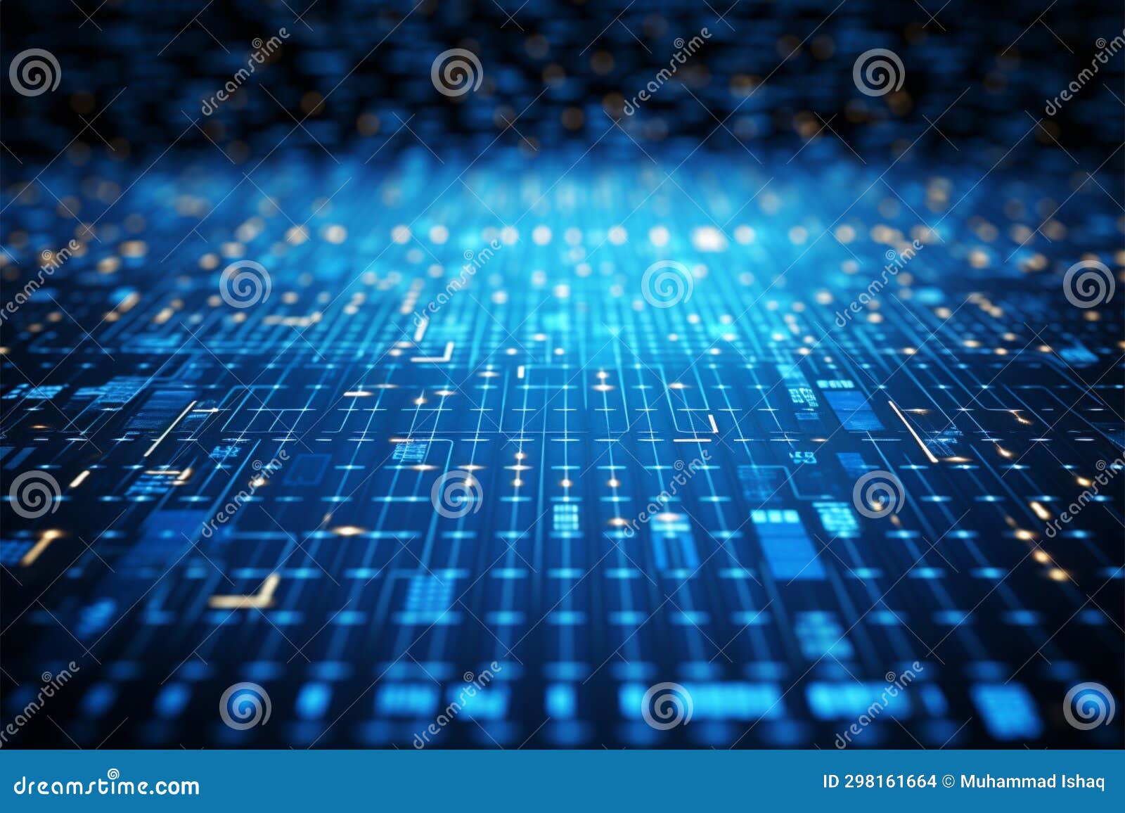 Blue Digtal Technology Background Design Business Stock Illustration ...