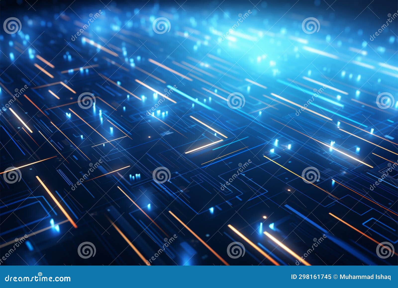 Blue Digtal Technology Background Design Business Stock Illustration ...